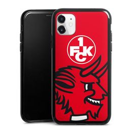 DeinDesign iPhone 11 Handy Silikon H&uuml;lle Case schwarz Handyh&uuml;lle 1. Fc Kaiserslautern 1. Fck Devil