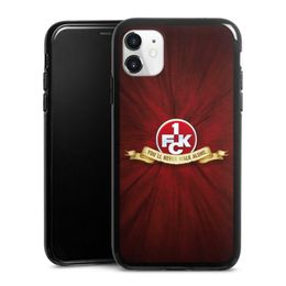 DeinDesign iPhone 11 Handy Silikon H&uuml;lle Case schwarz Handyh&uuml;lle Logo 1. Fc Kaiserslautern Official Licensed Product
