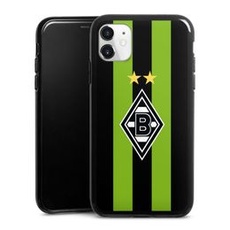 DeinDesign iPhone 11 Handy Silikon H&uuml;lle Case schwarz Handyh&uuml;lle Stripes Borussia M&ouml;nchengladbach Gladbach