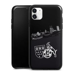 DeinDesign iPhone 11 Handy Silikon H&uuml;lle Case schwarz Handyh&uuml;lle 1. Fc K&ouml;ln Official Licensed Product Skyline