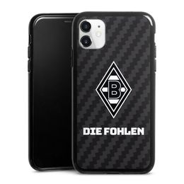 DeinDesign iPhone 11 Handy Silikon H&uuml;lle Case schwarz Handyh&uuml;lle Gladbach Carbon Borussia M&ouml;nchengladbach