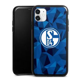 DeinDesign iPhone 11 Handy Silikon H&uuml;lle Case schwarz Handyh&uuml;lle Muster Camouflage Fc Schalke 04