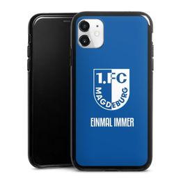 DeinDesign iPhone 11 Handy Silikon H&uuml;lle Case schwarz Handyh&uuml;lle 1. Fc Magdeburg Official Licensed Product Coat Of Arms
