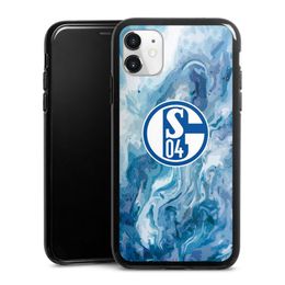 DeinDesign iPhone 11 Handy Silikon H&uuml;lle Case schwarz Handyh&uuml;lle Merchandise Fc Schalke 04 Logo