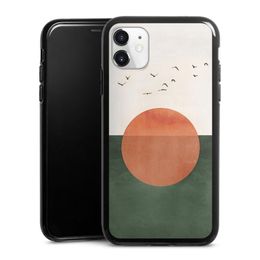 DeinDesign iPhone 11 Handy Silikon H&uuml;lle Case schwarz Handyh&uuml;lle Sunshine Bird Sunset