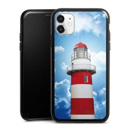 DeinDesign iPhone 11 Handy Silikon H&uuml;lle Case schwarz Handyh&uuml;lle Cloud Lighthouse Sky