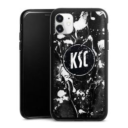 DeinDesign iPhone 11 Handy Silikon H&uuml;lle Case schwarz Handyh&uuml;lle Ksc Official Licensed Product Karlsruher Sc