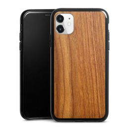 DeinDesign iPhone 11 Handy Silikon H&uuml;lle Case schwarz Handyh&uuml;lle Wooden Look Larch Wood
