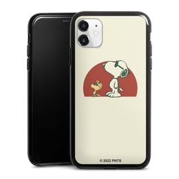 DeinDesign iPhone 11 Handy Silikon H&uuml;lle Case schwarz Handyh&uuml;lle Snoopy Official Licensed Product Kindheit