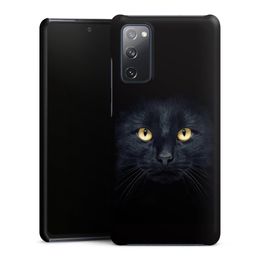 DeinDesign Galaxy S20 FE Handy Premium Case Smartphone Handyh&uuml;lle Schutzh&uuml;lle matt Black Eye Cat Premium Case