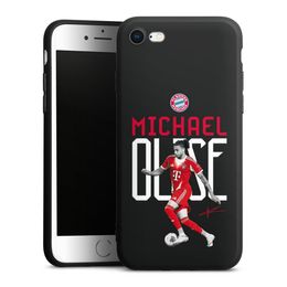 DeinDesign iPhone SE (2020) Handy Premium Silikon H&uuml;lle Handyh&uuml;lle schwarz Case Official Licensed Product Michael Olise Fc Bayern M&uuml;nchen Silikon Premium Case