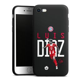 DeinDesign iPhone SE (2020) Handy Premium Silikon H&uuml;lle Handyh&uuml;lle schwarz Case Official Licensed Product Fc Bayern M&uuml;nchen Luis Diaz Silikon Premium Case