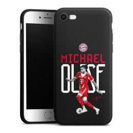 DeinDesign iPhone 8 Handy Premium Silikon H&uuml;lle Handyh&uuml;lle schwarz Case Fc Bayern M&uuml;nchen Michael Olise Official Licensed Product Silikon Premium Case