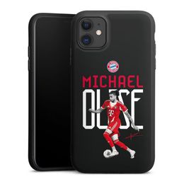 DeinDesign iPhone 11 Handy Premium Silikon H&uuml;lle Handyh&uuml;lle schwarz Case Fc Bayern M&uuml;nchen Michael Olise Official Licensed Product Silikon Premium Case