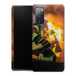 DeinDesign Galaxy S20 FE Handy Premium Case Smartphone Handyh&uuml;lle Schutzh&uuml;lle matt Fire Fire Fighters Life Saver Premium Case