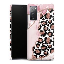 DeinDesign Galaxy S20 FE Handy Premium Case Smartphone Handyh&uuml;lle Schutzh&uuml;lle matt Glitzer Marble Leopard Premium Case