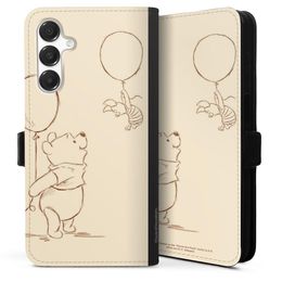 DeinDesign Galaxy A16 5G Handy Klapph&uuml;lle Handyh&uuml;lle aus Kunst Leder schwarz Flip Case Disney Official Licensed Product Winnie The Pooh Sideflip mit Lasche