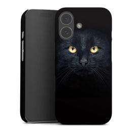 DeinDesign iPhone 17 Handy Premium Case Smartphone Handyh&uuml;lle Schutzh&uuml;lle gl&auml;nzend Black Eye Cat Premium Case