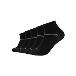 Sneakersocken Camano "mesh ventilation", Damen, Gr. 39-42, schwarz (schwarz mix), Baumwollmischung, gestreift, normal, Socken Sneakersocken, Mesh-Bel&uuml;ftung: Optimales Fu&szlig;klima bei jeder Aktivit&auml;t