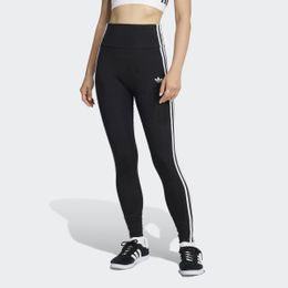 Leggings adidas originals "3S LEGGINGS", Damen, Gr. M, N-Gr, schwarz, wei&szlig;, Obermaterial: 93% Baumwolle, 7% Elasthan, Hosen Leggings, sportlicher Stil, f&uuml;r vielseitige Aktivit&auml;ten, aus Single Jersey