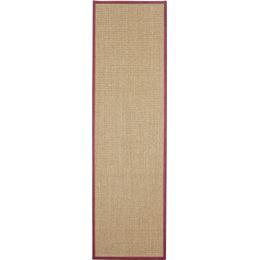 Teppich HEINE HOME Gr. 1, rot (weinrot), B:70cm H:7mm L:130cm, Sisal, Teppiche, Teppich
