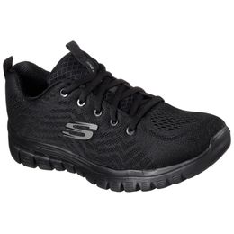 Sneaker Skechers "GRACEFUL - GET CONNECTED", Damen, Gr. 42, schwarz, Textil, Schuhe Sneaker, Freizeitschuh, Halbschuh, Schn&uuml;rschuh in Schuhweite G (weit), Topseller