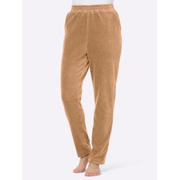 Dehnbund-Hose feel good, Damen, Gr. 52/54, Normalgr&ouml;&szlig;en, braun (camel), 70% Baumwolle, 25% Polyester, 5% Elasthan, unifarben, Hosen Dehnbund-Hose