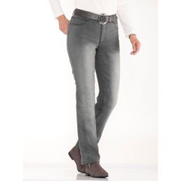 Thermojeans Casual Looks, Damen, Gr. 44, Normalgr&ouml;&szlig;en, grau (grau, denim), 81% Baumwolle, 17% Polyester, 2% Elasthan, unifarben, lang, Jeans Thermojeans