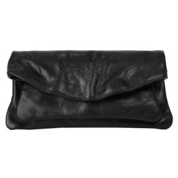 Abendtasche Samantha Look, Damen, Gr. B/H/T: 25cm x 12cm x 5cm onesize, schwarz, Leder, beschichtet, gl&auml;nzend, Taschen Abendtasche, echt Leder, Made in Italy