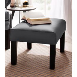 Hocker Home Affaire "Bedford", schwarz, B:65cm H:39cm T:45cm, Luxus-Microfaser Lederoptik (100% Polyester);NaturLEDER (echtes Rindsleder), Hocker, Hocker