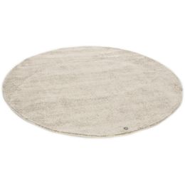 Teppich Tom Tailor HOME "Groove" Gr. 9, beige, H:15mm &Oslash;:140cm, Viskose, Wolle, Teppiche, Teppich, modernes Design, edles Farbspiel, ideal im Wohnzimmer & Schlafzimmer