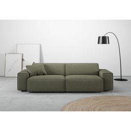 Big-Sofa Home Affaire "Glimminge auch in Breitcord, Feincord + Easy care-Bezug", gr&uuml;n, B:254cm H:71cm T:101cm, 96% Polyester, 4% Polyacryl, Sofas, Big-Sofa, besondere Kedern&auml;hte Zierkissen