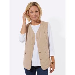 Funktionsweste Classic Basics, Damen, Gr. 50, beige, 100% Polyester, unifarben, Westen Funktionsweste