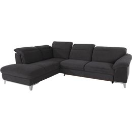 Ecksofa COTTA "Teresa L-Form", braun (mud), B:293cm H:84cm T:232cm, Chenille (90% Polyester; 10% Polyamid );Struktur (100% Polyester ), Sofas, Ecksofa, mit Kopfteilverstellung, wahlweise mit Bettfunktion