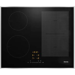 Miele Induktions-Kochfeld "KM 7466 FR 125 Edition", grau (silberfarben), B:62,6cm H:5,2cm T:52,6cm, Kochfelder, Mit 4 Kochzonen inkl. 1 leistungsstarken PowerFlex-Kochbereich, Induktions-Kochfeld