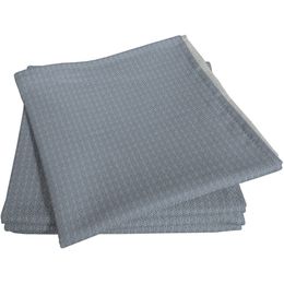 Stoffserviette Adam "Uni Light Collection" Gr. 1, blau (rauchblau), B:30cm L:30cm, Obermaterial: 73% Leinen, 27% Baumwolle, Servietten, Stoffserviette