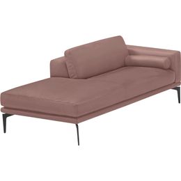 Ottomane Egoitaliano "Masu, Design trifft super Sitzkomfort, mit toller Detailverarbeitung", rosa (altrosa), B:182cm H:95cm T:97cm, Leder NUVOLE (Echtes Rindsleder). Halbnat&uuml;rliches, halbnarbiges Rindsleder mit einer nat&uuml;rlichen K&ouml;rnung von 1, 2 bis 1, 4 mm. Dieses Leder hat eine weiche, wachsartige Haptik mit mattem Aussehen und einem Wolkeneffekt. Es handelt sich um ein Naturleder, das die urspr