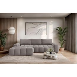 Ecksofa OTTO HOME "AZITA L-Form, 270 cm - OTTO. Verl&auml;ssliche Qualit&auml;t.", beige (taupe), B:270cm H:84cm T:166,5cm, 100% Polyester, Sofas, Ecksofa, wahlweise als Schlafsofa m. Bettkasten, Bubble-Optik
