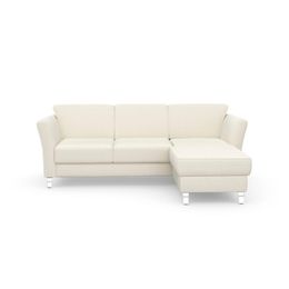 Sit & More Ecksofa SIT & MORE "Visby L-Form", beige (linen), B:248cm H:87cm T:162cm, Sofas, Ecksofa, wahlweise mit Bettfunktion und Bettkasten, frei im Raum stellbar