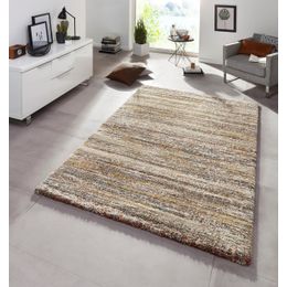 Hochflor-Teppich Hanse Home "Granite" Gr. 3, braun, B:133cm H:25mm L:195cm, Kunstfaser, Teppiche, Hochflor-Teppich, Teppich, Hochflor, Shaggy, Weich, Flauschig, Wohnzimmer, Schlafzimmer