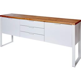 Sideboard Jahnke "LOOP", braun (kerneiche, wei&szlig;), B:180cm H:76,2cm T:39,5cm, Holzwerkstoff, Sideboards, Sideboard, Breite ca. 180 cm