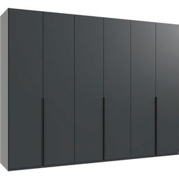 Kleiderschrank wimex "Mugano,in 5 Breiten,2 H&ouml;hen,2 Tiefen, viele Farben, Made in Germany", grafit, griffe schwarz, B:270cm H:208cm T:58cm, Holzwerkstoff, Schr&auml;nke, Kleiderschrank, mit langen Griffen aus Metall, mit oder ohne Spiegel