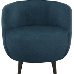 Sessel "LOOKS XIV Cocktailsessel", blau (dunkelblau), B:72cm H:72cm T:76cm, 100% Polyester, LOOKS by Wolfgang Joop, Sessel, Sessel, runde Form, perfekt f&uuml;r jeden Wohnraum als Einzelst&uuml;ck