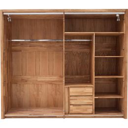 Schubladeneinsatz Home Affaire "Chamara, F&uuml;r Schrank Chamara, Mit 3 Schubladen, Push-Funktion", beige (natur), B:59cm H:59cm T:56cm, Schubladeneins&auml;tze, Schubladeneinsatz, Zus&auml;tzlicher Stauraum, aus massivem Eichenholz, Zeitloses Design