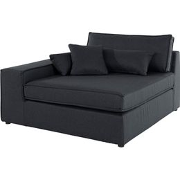 Sofaelement OTTO HOME "Enid", grau (anthrazit), B:128cm H:75cm T:130cm, Baumwollmix (60% Baumwolle/40% Leinen);Struktur fein (100% Polyester);Samtoptik (100% Polyester);Samtvelours (100% Polyester);Struktur (100% Polyester);Struktur recycelt (100% recyceltes Polyester), Polsterelemente, Sofaelement, als Teil eines Modulsofas, fester Sitzkomfort