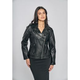 Lederjacke Freaky Nation "Aliet-FN", Damen, Gr. M (38), schwarz, Oberstoff: 100% Leder; Futter: 100% Baumwolle, Jacken Lederjacke