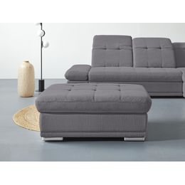 Hocker COTTA "Holiday", grau (stone), B:112cm H:46cm T:72cm, 90% Polyester, 10% Polyamid, Hocker, Hocker