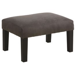 Hocker Home Affaire "Bedford", grau (anthrazit), B:65cm H:39cm T:45cm, Luxus-Microfaser Lederoptik (100% Polyester);NaturLEDER (echtes Rindsleder), Hocker, Hocker