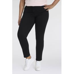 5-Pocket-Jeans KjBRAND "Hose Fanni Skinny", Damen, Gr. 54, N-Gr, schwarz, Denim/Jeans, Obermaterial: 87% Baumwolle, 11% Polyester, 2% Elasthan, eng, Jeans 5-Pocket-Jeans, ideal f&uuml;r schlanke Beine