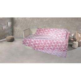 Wohndecke Kinzler "Mikrofaser XXL "Welle", rosa, B:220cm L:240cm, Polyester, Wohndecken, Wohndecke, Kuscheldecke, 220x240 cm